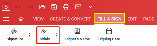 How to add Initials appearance in the Fill & Sign module? – Soda PDF