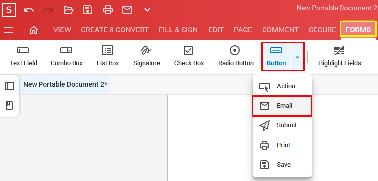 How to create an Email button for my form – Soda PDF