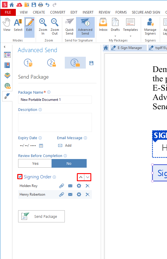 How to Create a New E-Sign Document Package – Soda PDF