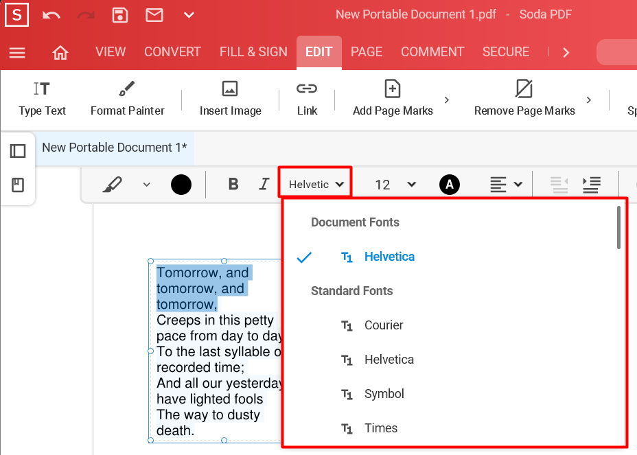 How to Edit Text in a PDF Document – Soda PDF