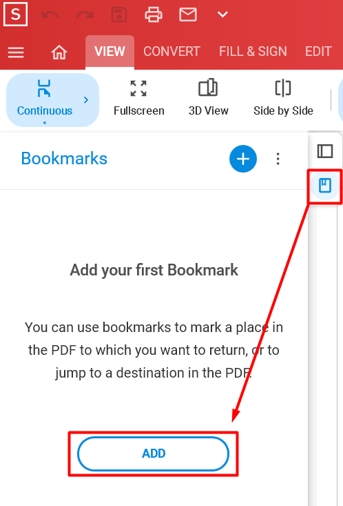 How to use the bookmark feature – Soda PDF
