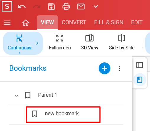How to use the bookmark feature – Soda PDF