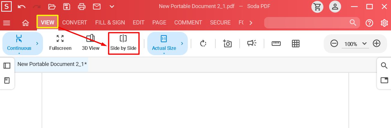How to Use Side-By-Side View – Soda PDF